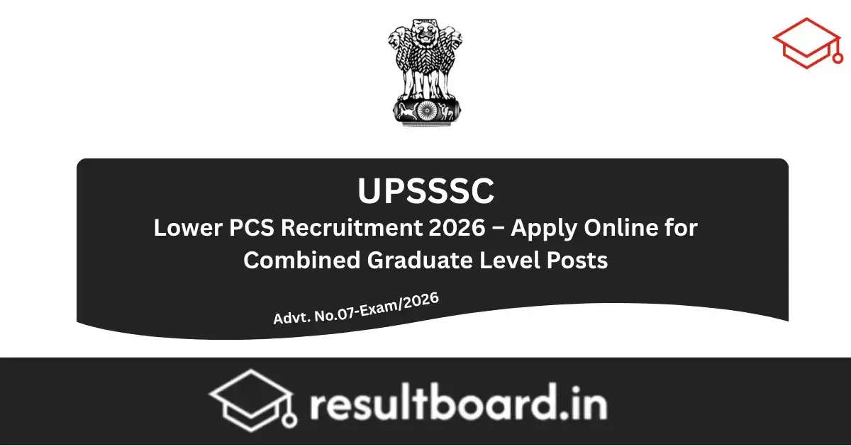 UPSSSC Lower PCS Recruitment 2026 – Apply Online Soon for Combined ...